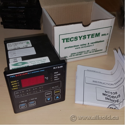 TecSystem NT538 Electronic Temp. Monitoring Microcontroller - Allsold ... TecSystem NT538 Electronic Temp. Monitoring Microcontroller - Allsold ...